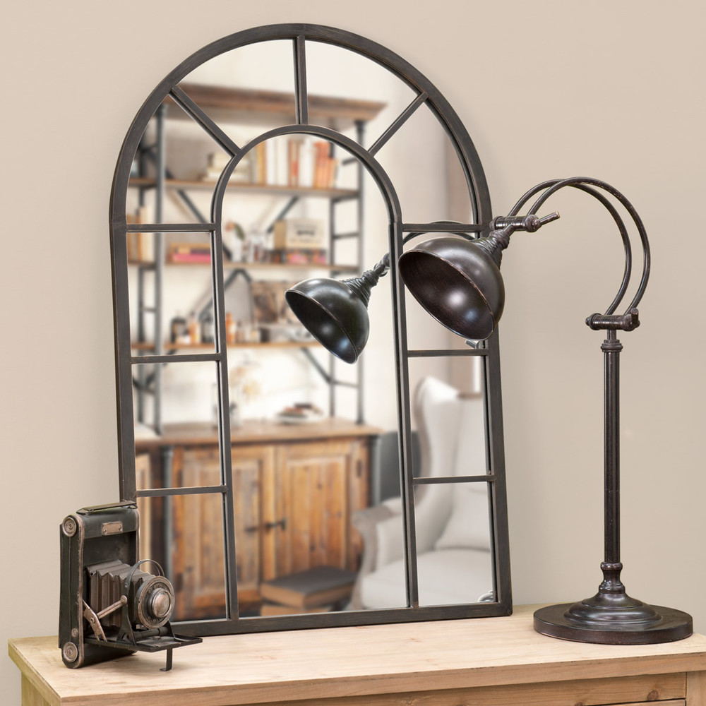 CHEVERNY rust effect metal mirror H 90cm | Maisons du Monde