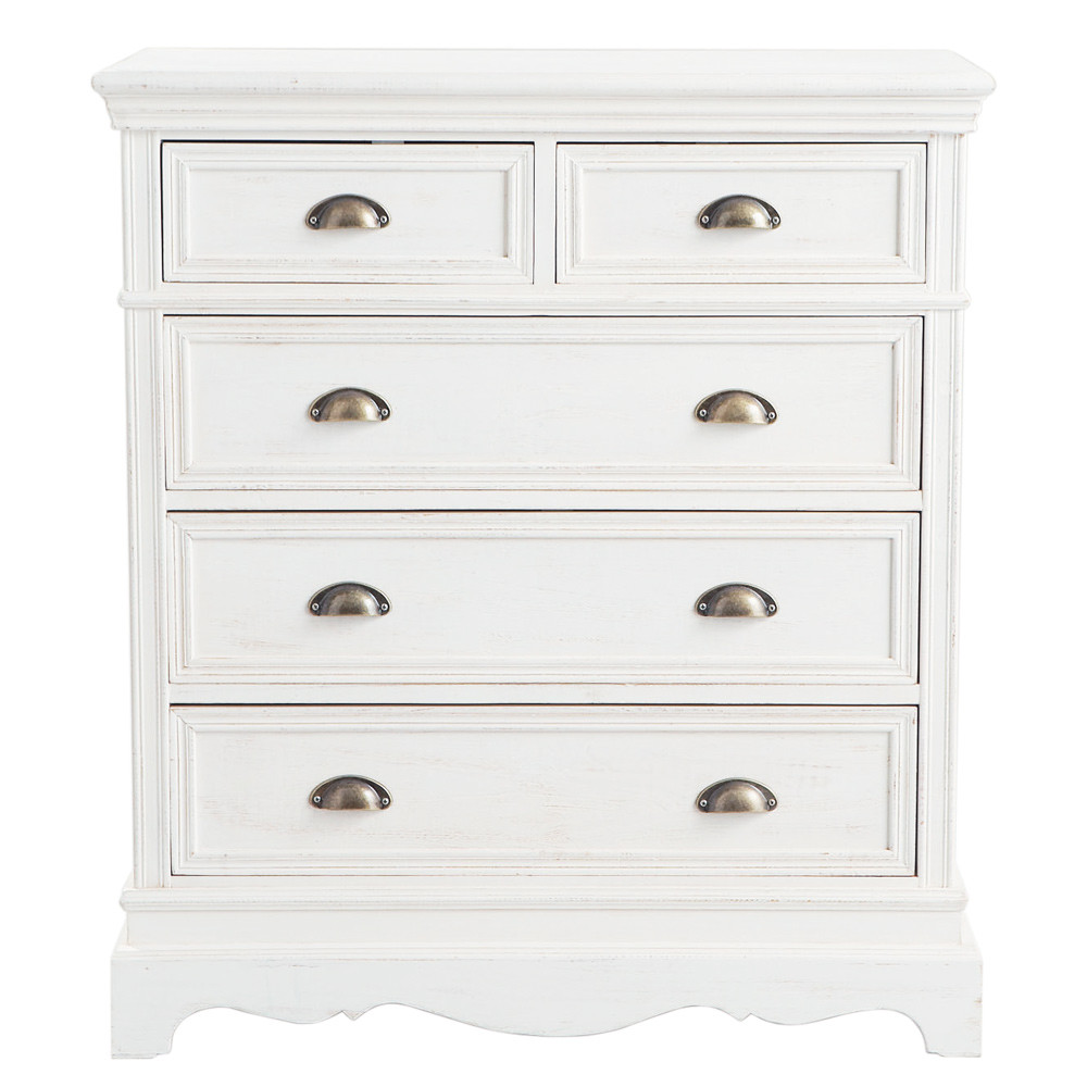 Commode 5 tiroirs blanche Joséphine | Maisons du Monde