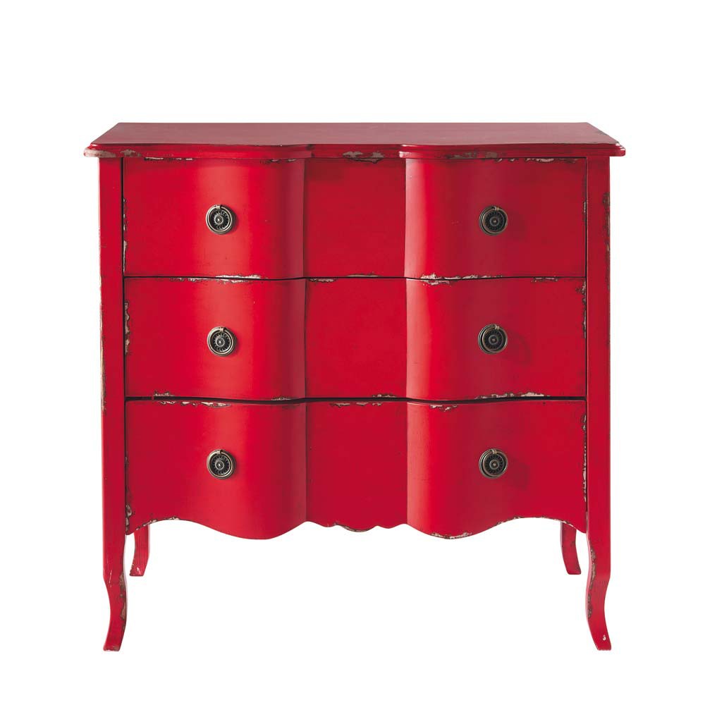 Commode en bois rouge L 90 cm Magenta | Maisons du Monde