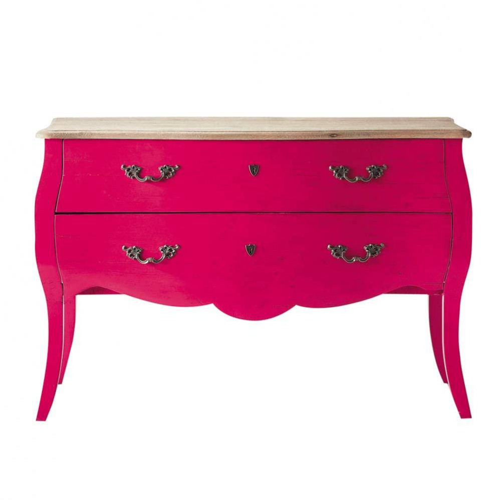 Commode en bouleau rose L 120 cm Haute couture | Maisons du Monde