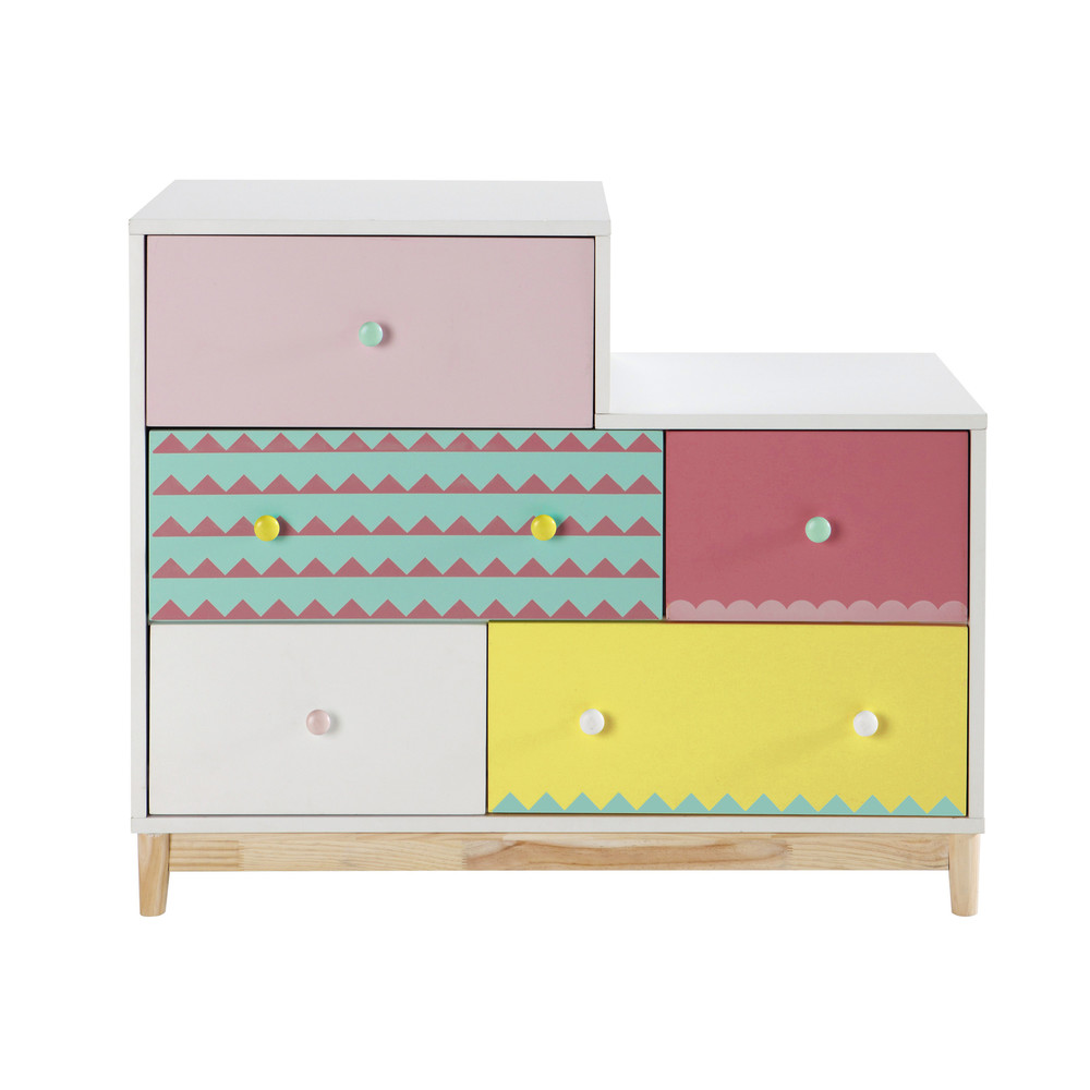 Commode enfant en bois multicolore L 100 cm Berlingot | Maisons du Monde