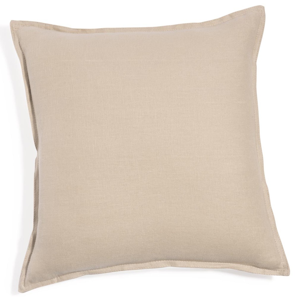 Coussin en lin lavé naturel 60 x 60 cm | Maisons du Monde