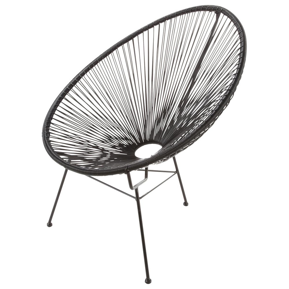 Fauteuil de jardin rond noir Copacabana | Maisons du Monde