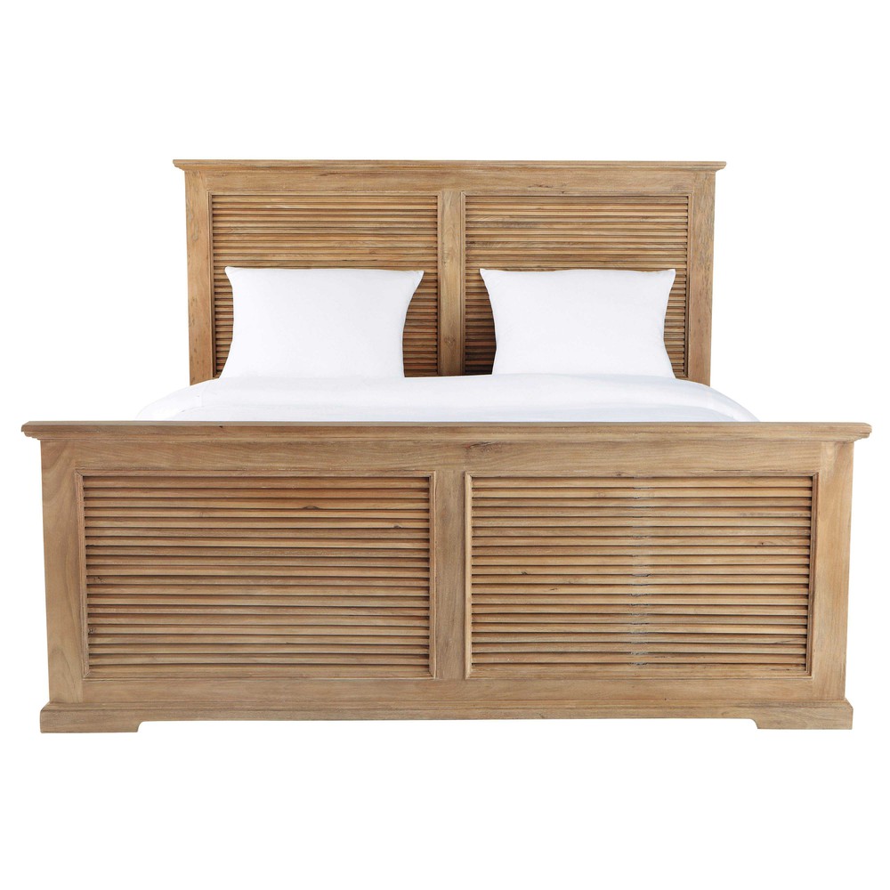 Lit 160 x 200 cm en manguier Persiennes | Maisons du Monde