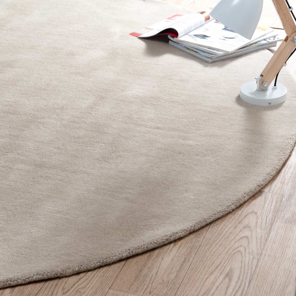 Rond tapijt Soft beige 200 cm diameter | Maisons du Monde