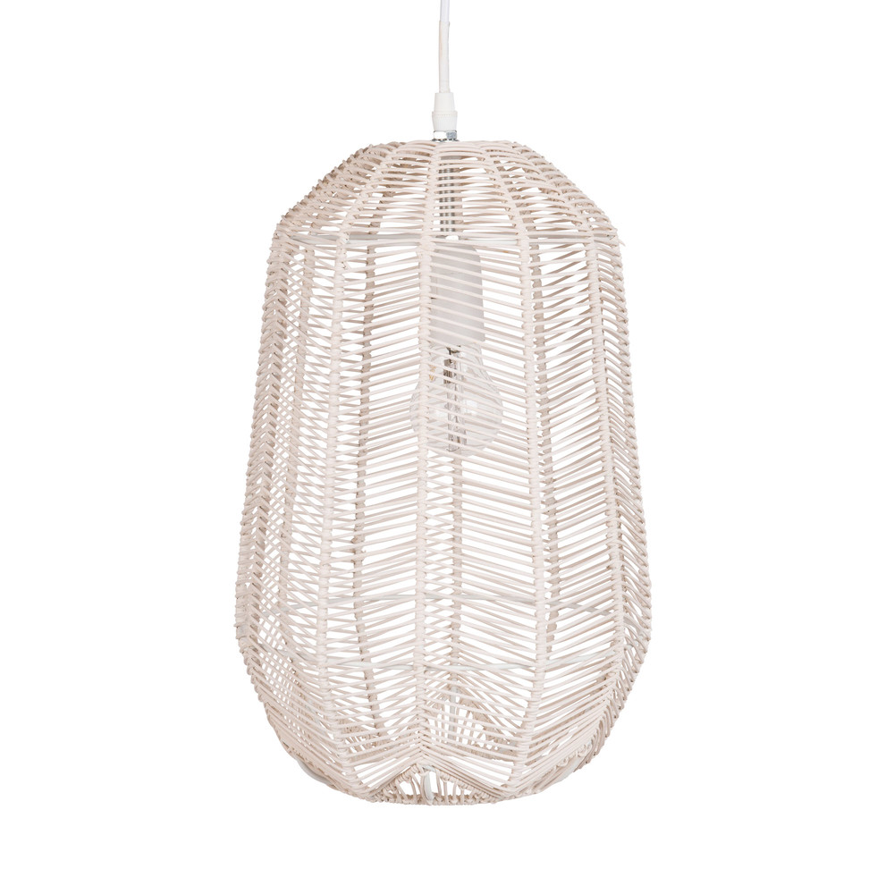 Suspension en rotin blanc | Maisons du Monde