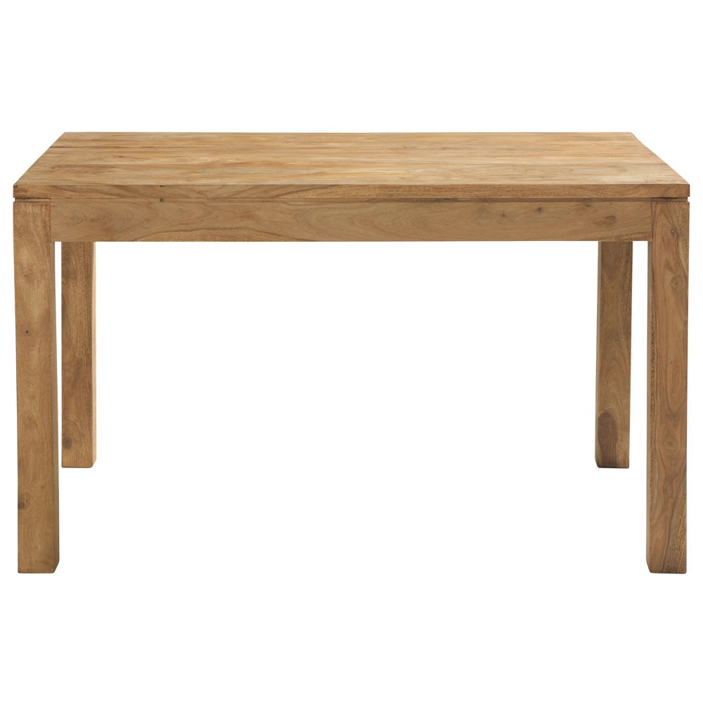 Table de salle à manger en bois de sheesham massif L 130 cm Stockholm ...