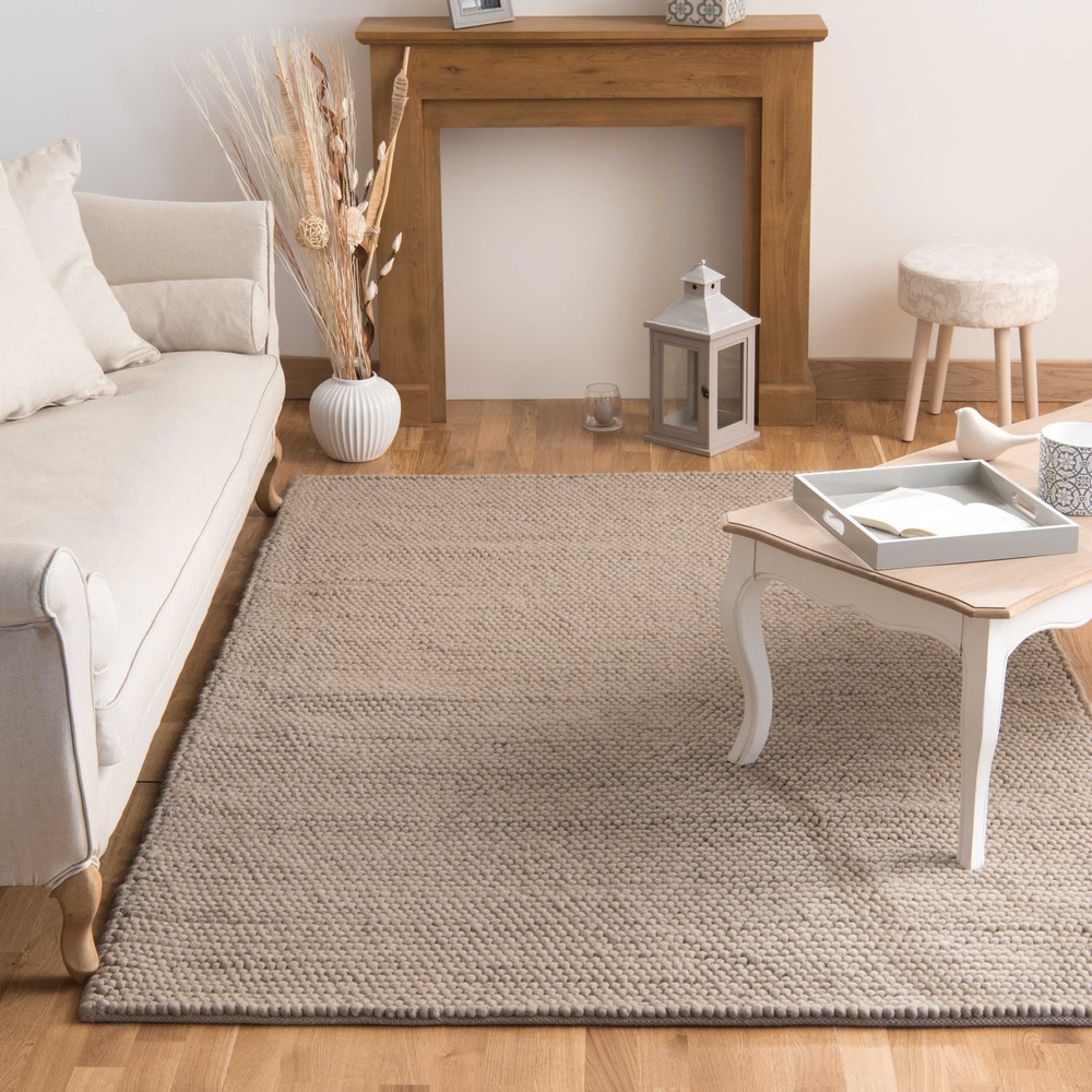 Tapis en laine beige 140 x 200 cm INDUSTRY | Maisons du Monde