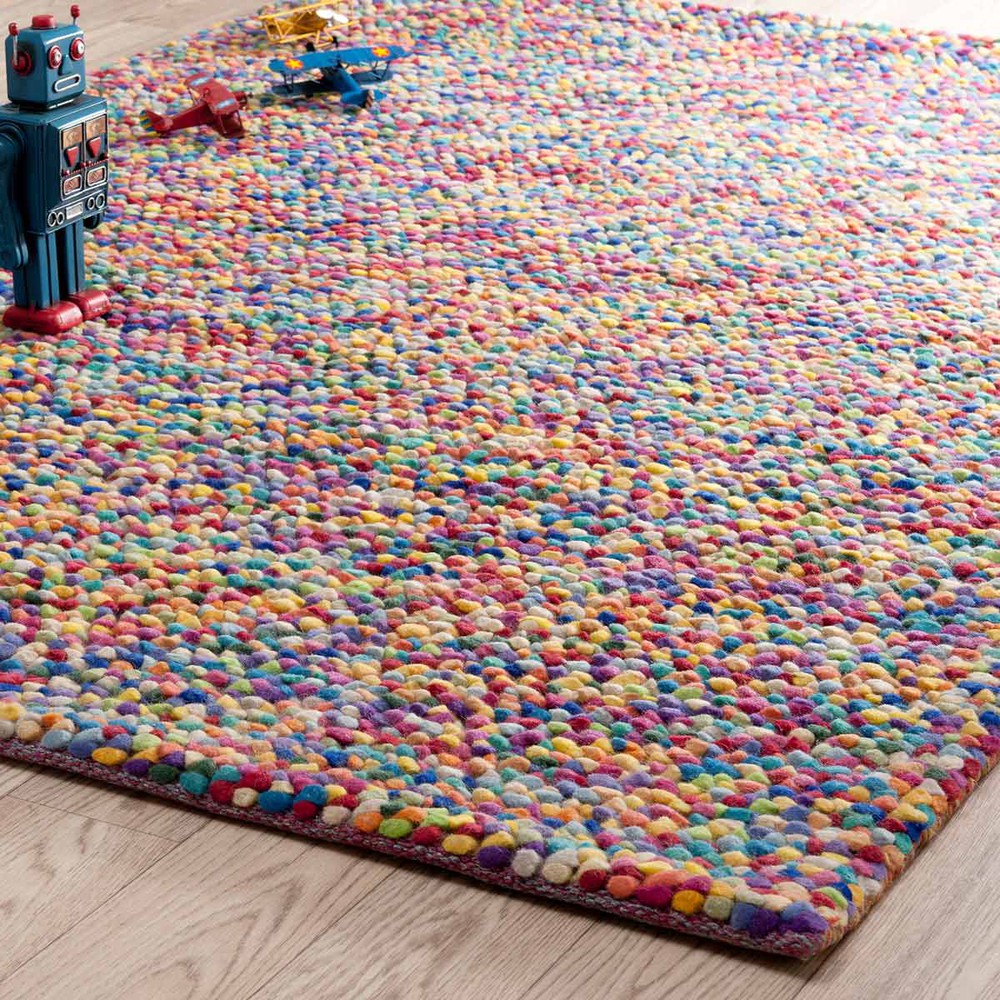 Tapis en laine multicolore 140 x 200 cm RAINBOW | Maisons du Monde