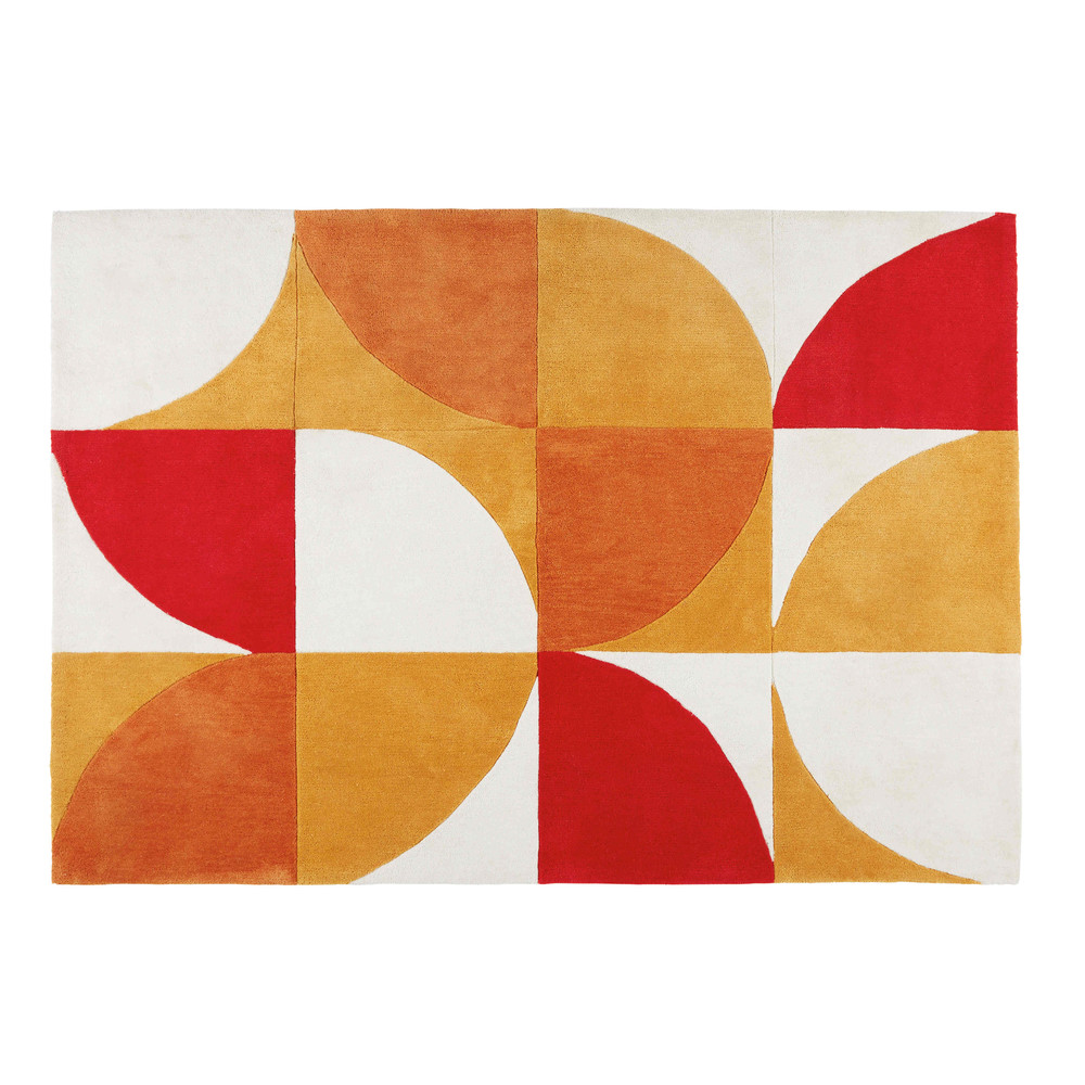 Tapis rétro motifs tricolores 140x200cm POPUNDY | Maisons du Monde